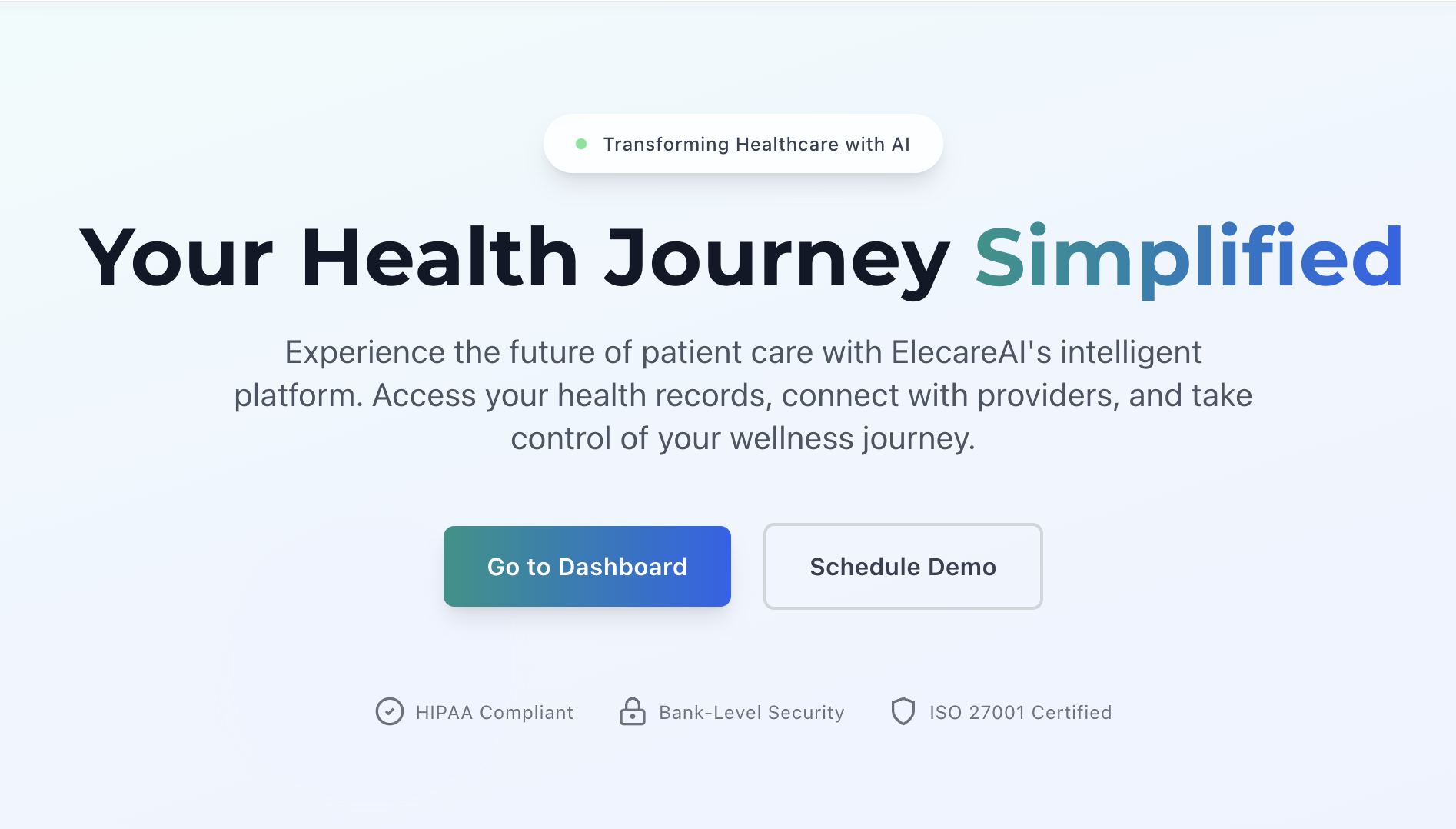 ElecareAI Patient Portal — Secure Digital Health Records & AI Assistant